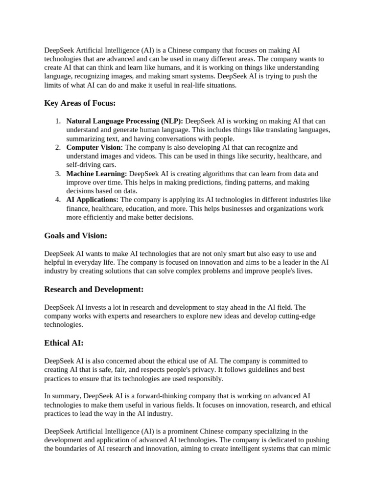 DeepSeek Artificial Intelligence | PDF | Artificial Intelligence ...