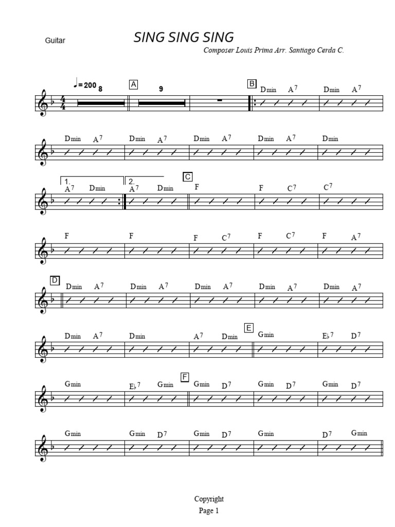 Sing Sing Sing - Guitar | PDF