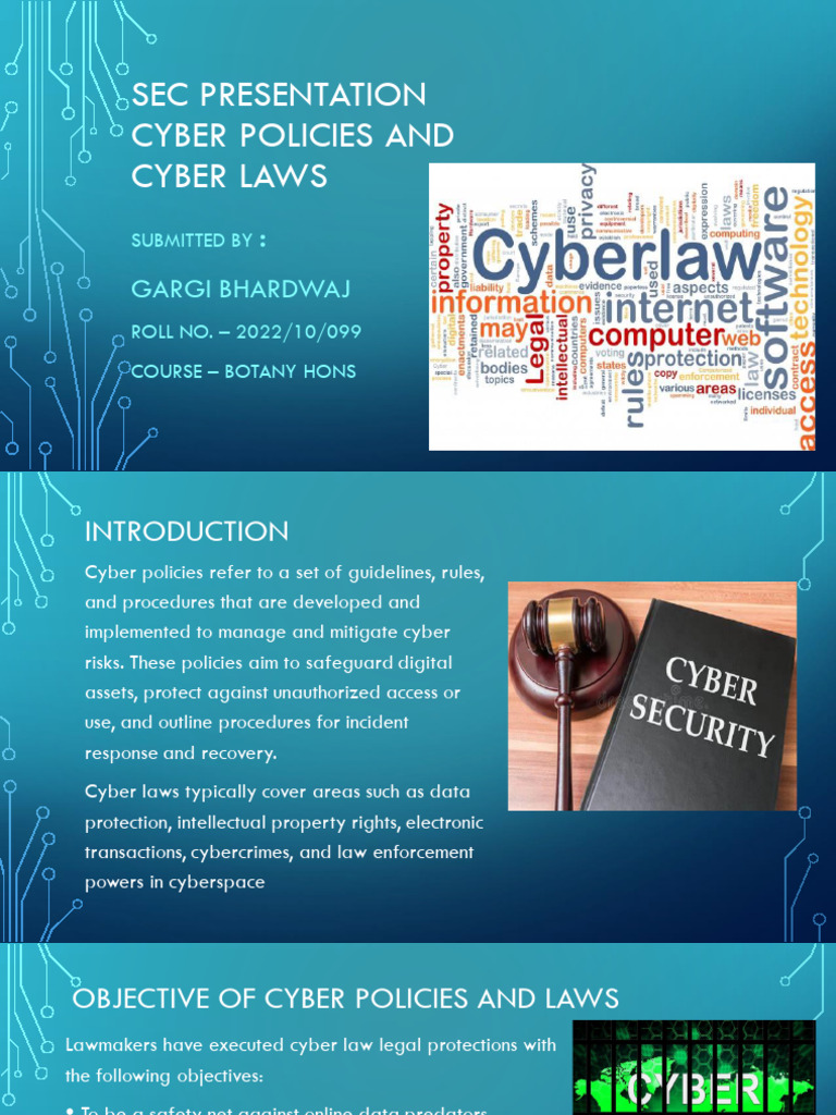 Cyber Policies and Laws Overview | PDF | Cybercrime | Security