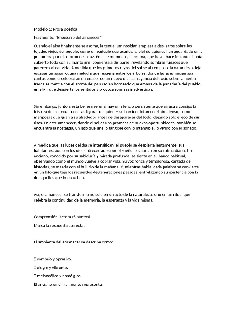 Modelos de práctica español | PDF | Amor | Adjetivo