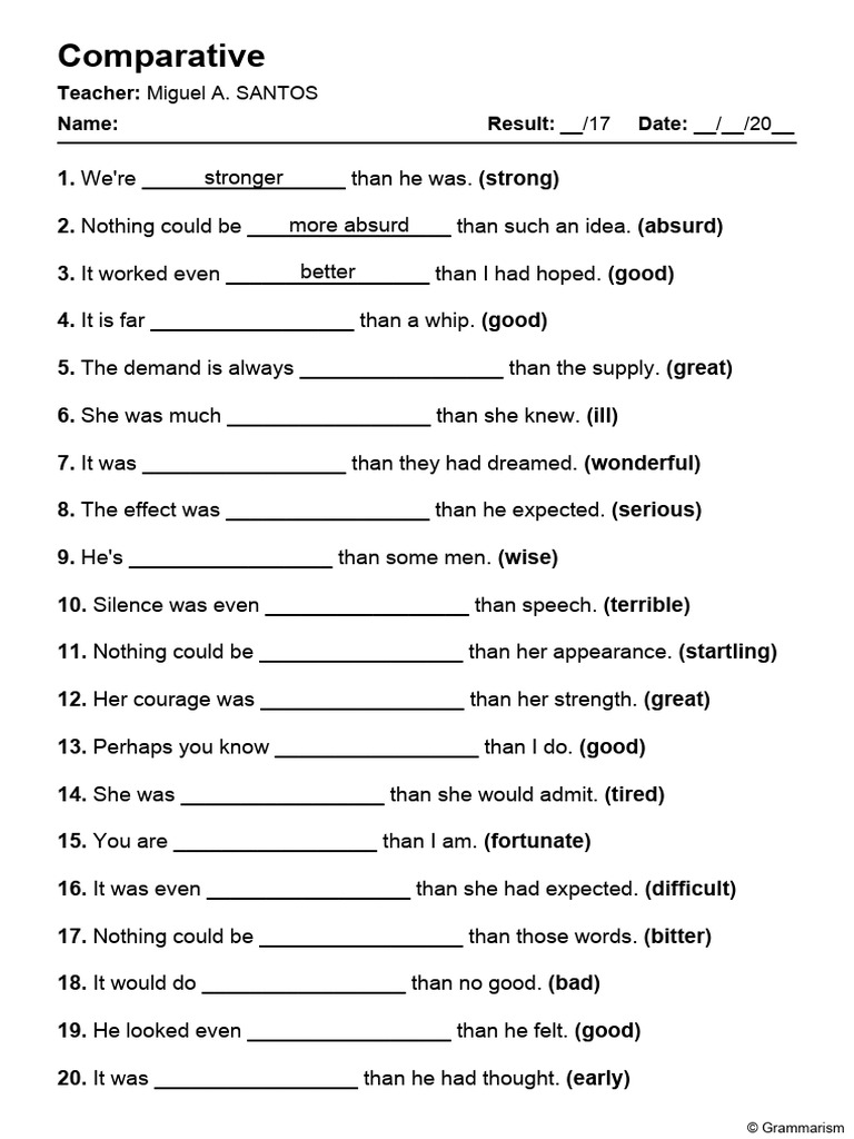 grammarism-comparative-test-1 | PDF