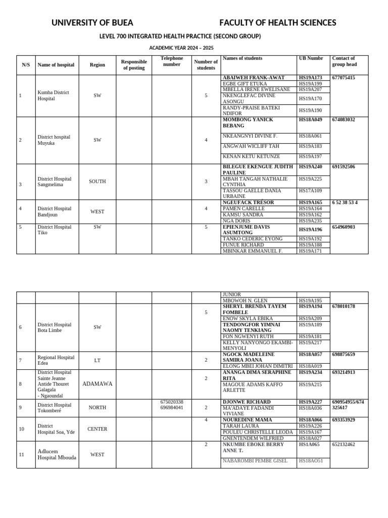 Ihp 2024-2025 Group Two - Final | PDF