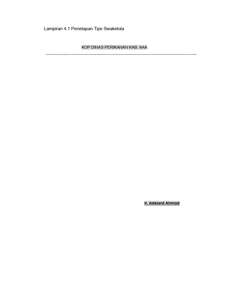 Penetapan Swakelola Budidaya Ikan | PDF