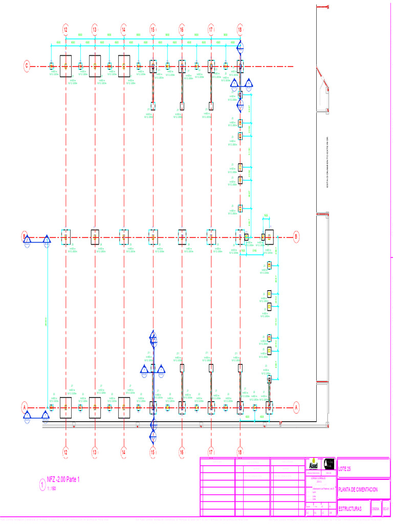 Lote 25 - Plano - EC-01 - PLANTA DE CIMENTACION-Layout1 | PDF