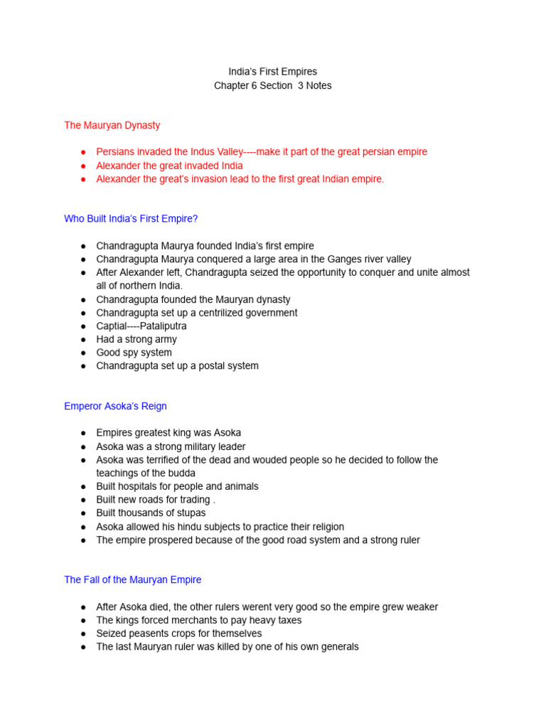 India’s First Empires: Mauryan & Gupta | PDF | Ashoka