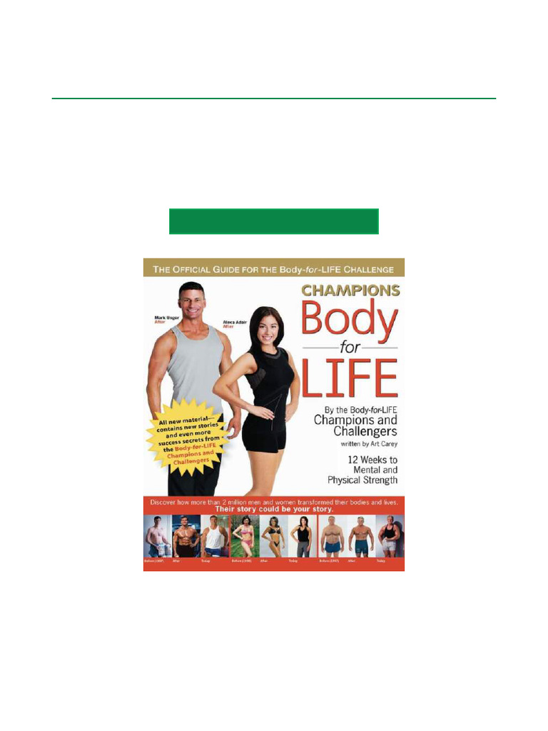 Champions Body for Life Download | PDF