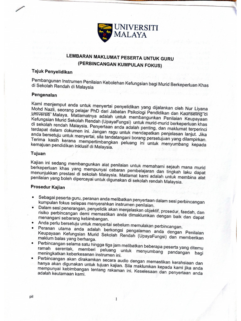Instrumen Penyelidikan MBK | PDF