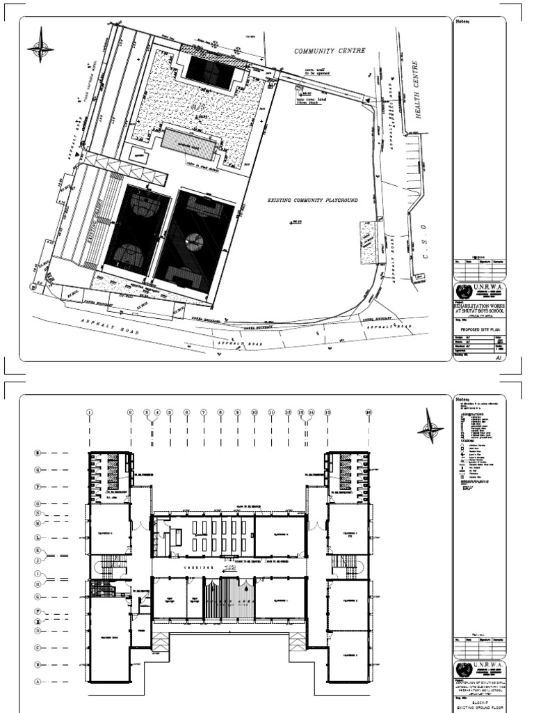 Drawings 3 Plans (Shufat Boys School) | PDF