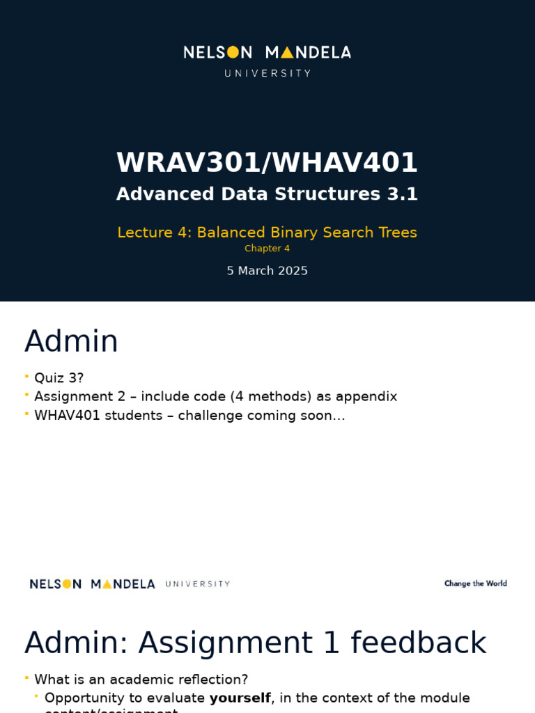 L4 - Balanced Binary Trees (Moodle Version) | PDF | Algorithms And Data Structures