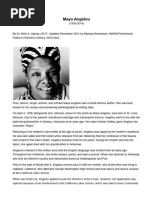 Maya Angelou Life Quiz | PDF | Maya Angelou