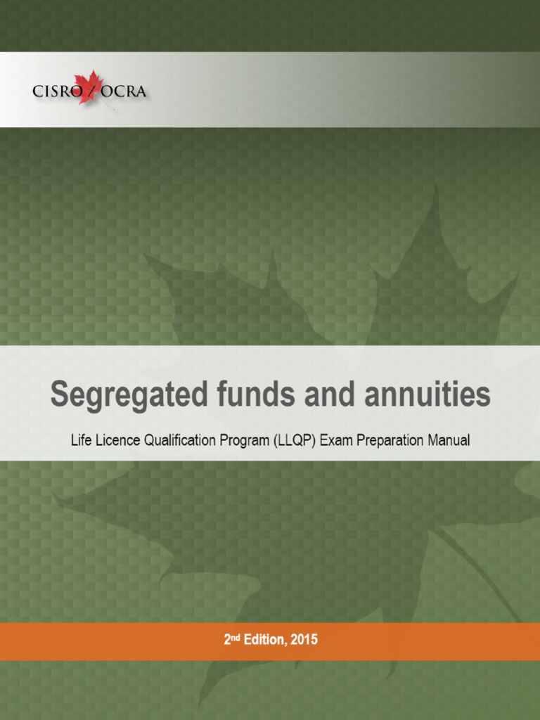 Segregated Funds and Annuities | PDF