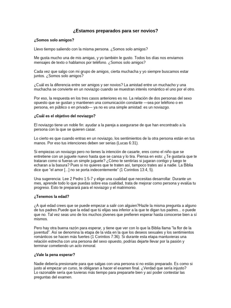 Estamos Preparados para Ser Novios | PDF