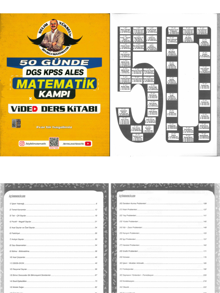 2024 - BIYIKLI - MATEMATİK - MATEMATİK - 50 - GÜNDE - VİDEO - DERS - KİTABI Kopyası | PDF