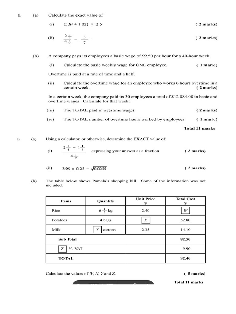 Fractions-Decimals-Consumer Arithmetic | PDF