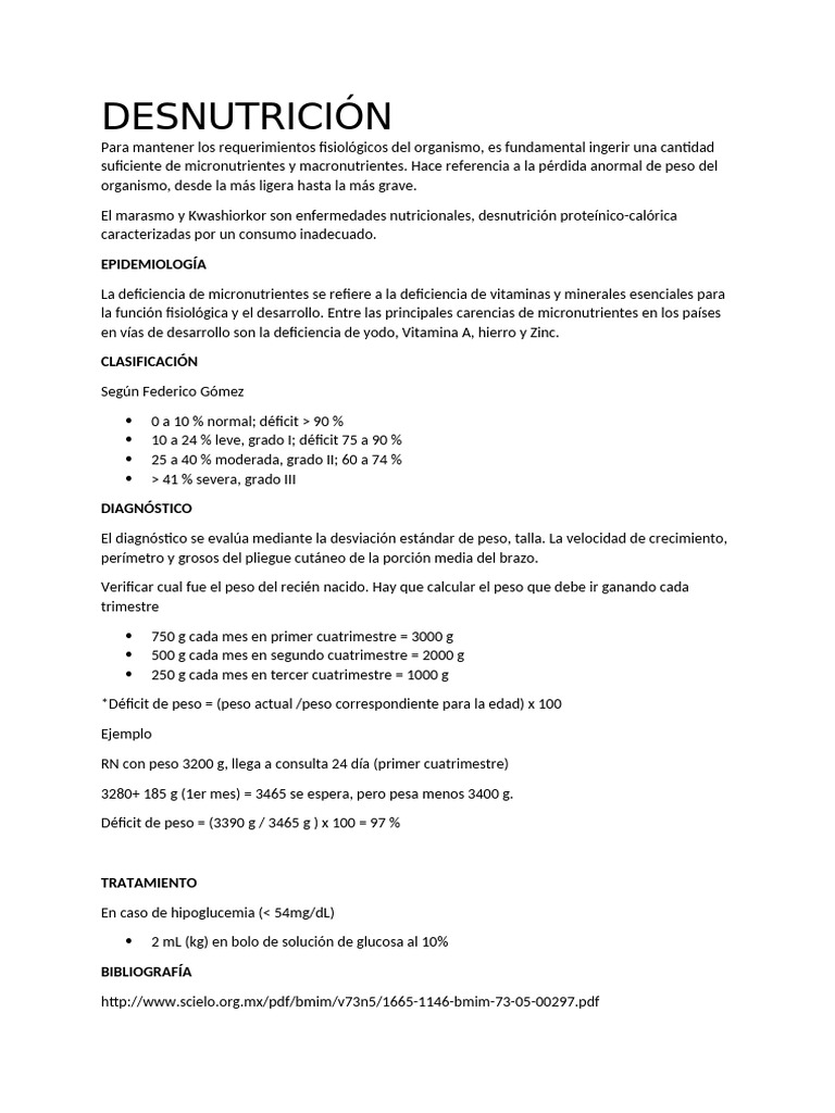 Marasmo y Kwashiorkor | PDF | Micronutrientes | Nutrición