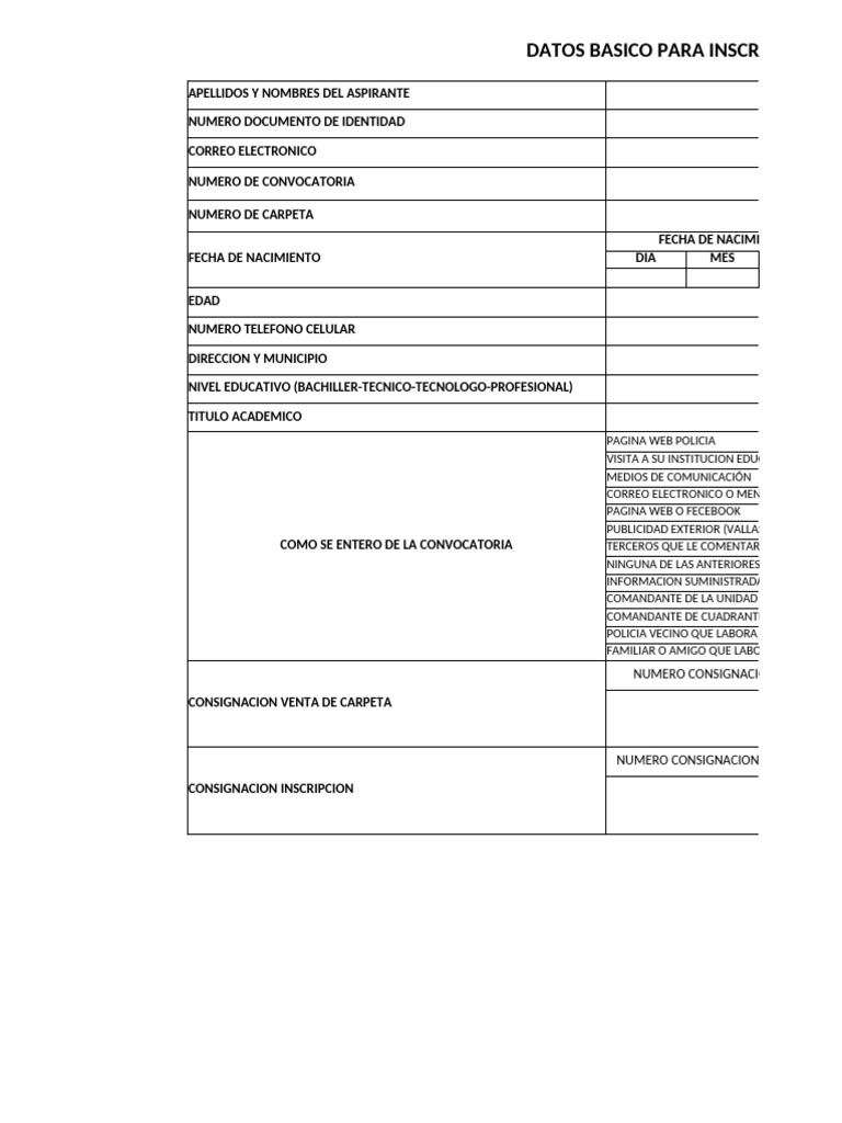 Datos Basicos Para Inscripcion Sinco 2021 (2) (2) | PDF | ciberespacio | Internet
