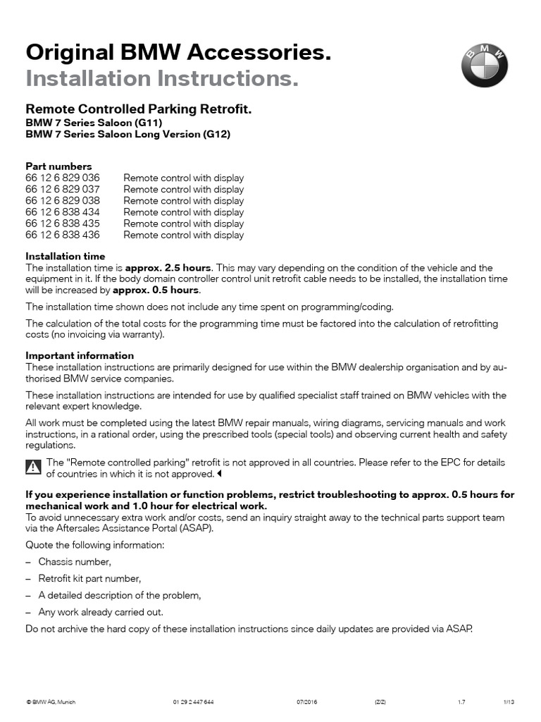 Remote Control Park Retrofit | PDF | Electrical Connector | Electrical ...