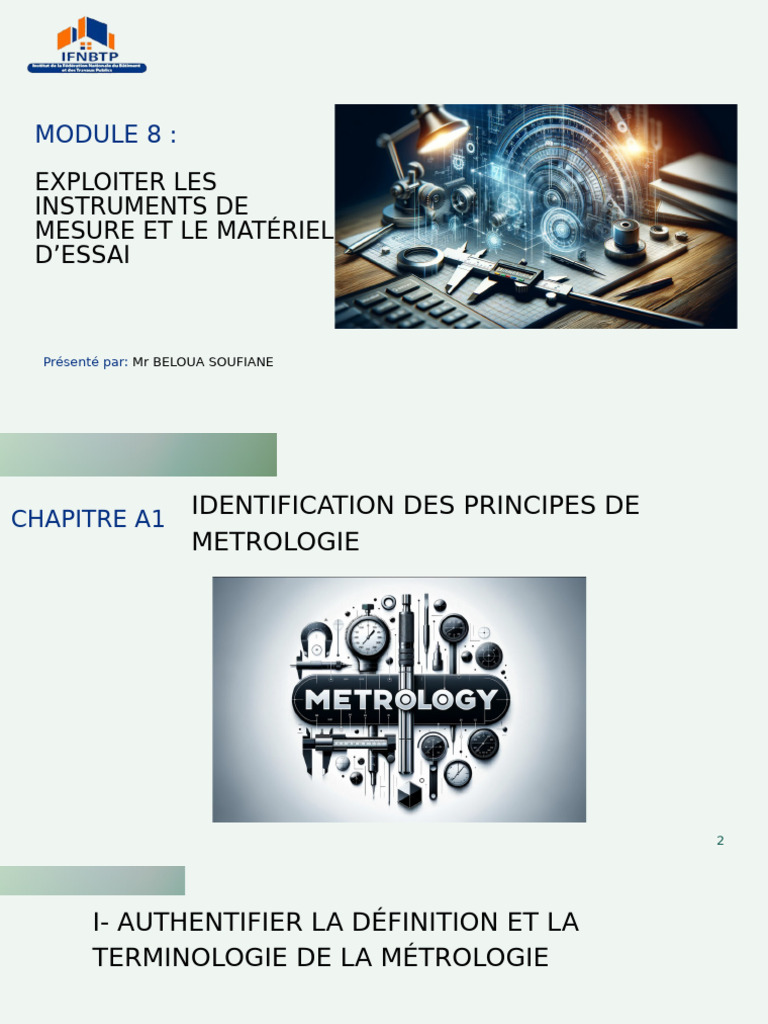 Exploiter Les Instruments de Mesure Et Le Matériel D'essai 2 | PDF | Métrologie | Calibrage
