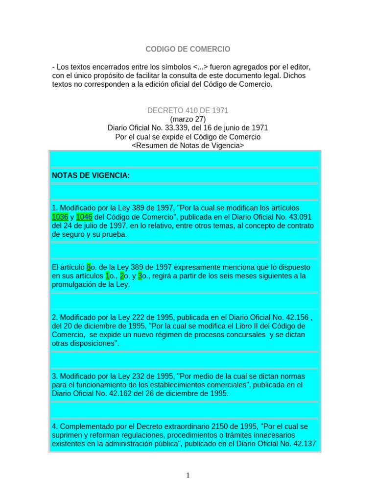 Codigo de Comercio | PDF | Bancarrota | Contabilidad