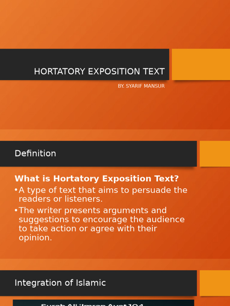 Hortatory Exposition Text | PDF | Argument | Critical Thinking