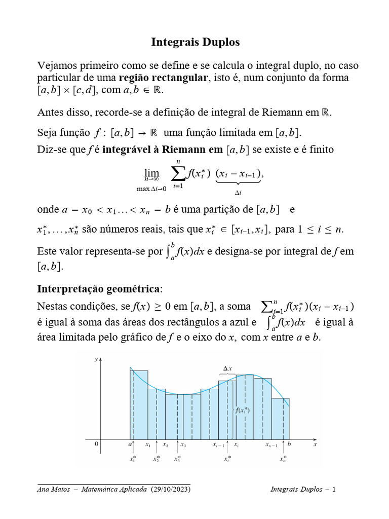 Acet 1 IntDuplos 2023 10 29 | PDF | Integrante | Cálculo