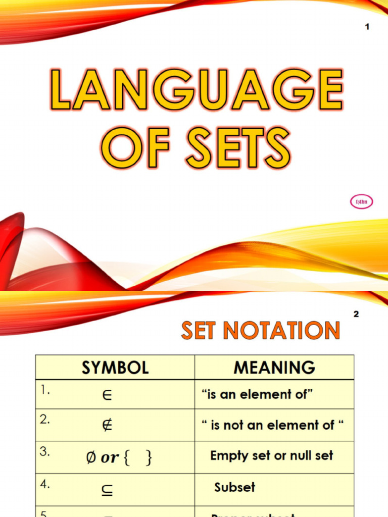 4. Language of Sets With Solution | PDF