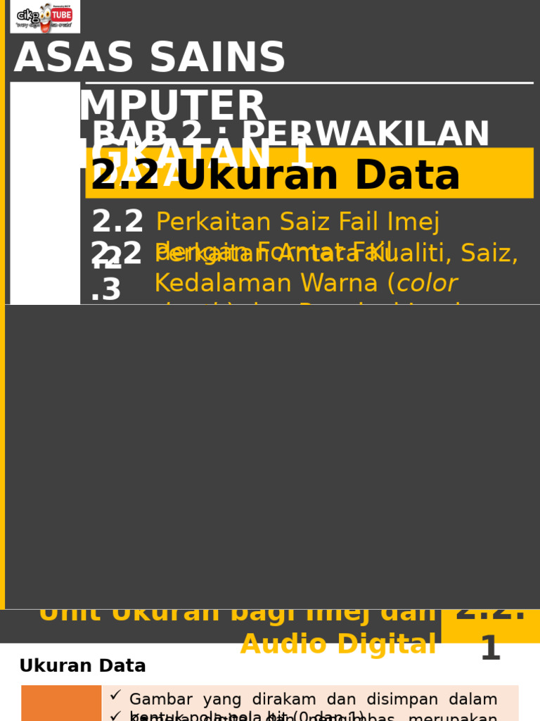 2.2.1 Unit Ukuran Bagi Imej Dan Audio Digital | PDF