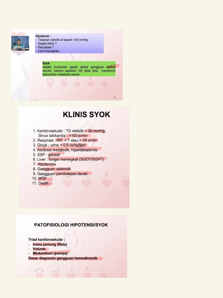 Hipotensi SYOK dan edema paru | PDF