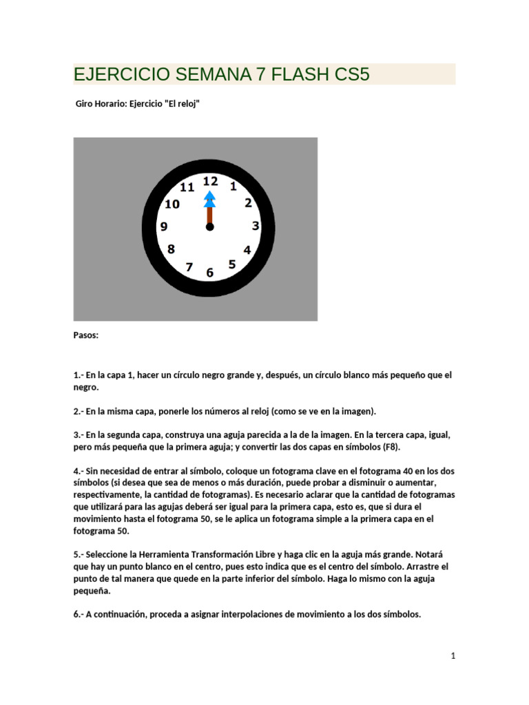 EJERCICIO SEMANA 7 FLASH CS5 | PDF | Animación