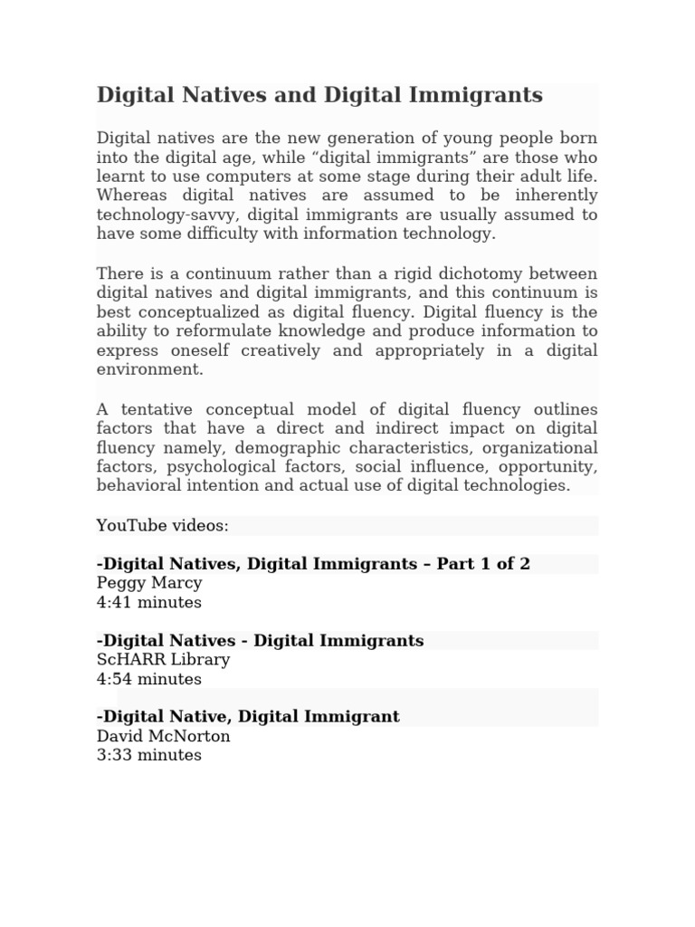 Digital Natives | PDF