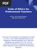Resolution No. 435 Code of Ethics | PDF | Teachers | Philippines