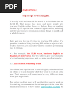 51Talk ESL Teacher Interview Guide | PDF | English As A Second Or ...