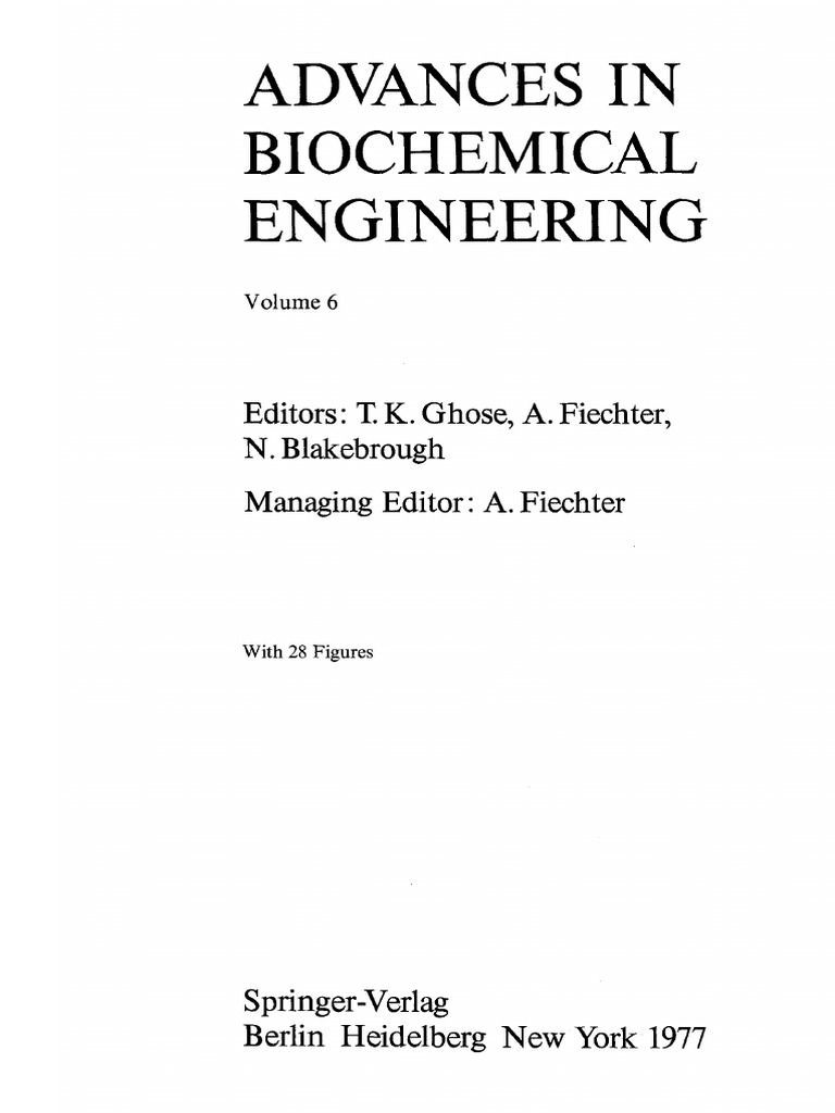 Advances in Biochemical Engineering 6 (1977) | PDF | Metabolism | Oxide