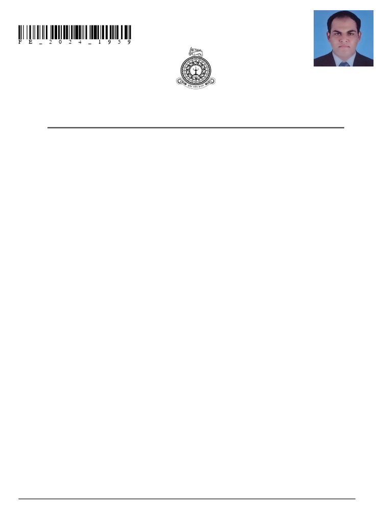 Application University of Colombo | PDF