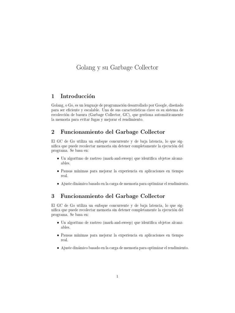 Garbage Collector Golang | PDF | Tecnologías de la información ...
