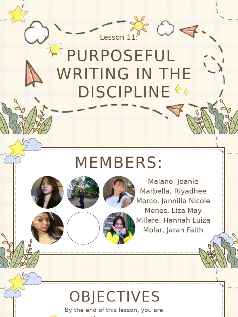 Purposeful Writing in The Discipline | PDF | Argument | Literature Review