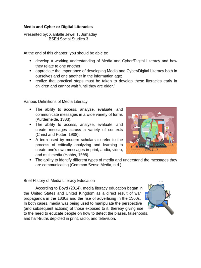 Understanding Media and Digital Literacy | PDF | Literacy | Communication