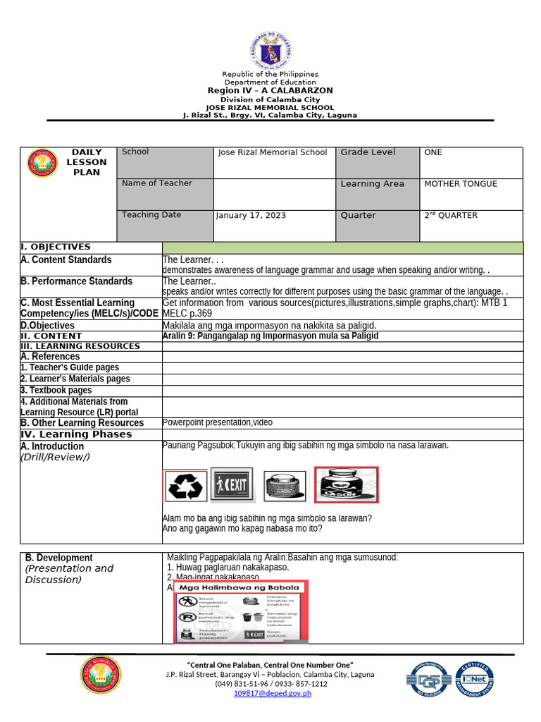 MTB-DLP-2nd-Q-week-9-day 3 and 4 | PDF | Cognition | Human Communication