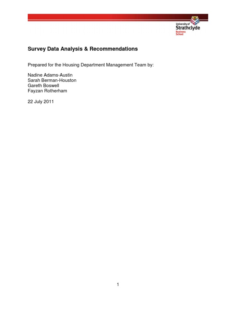 Survey Data Analysis & Recommendations | PDF | Sensitivity Analysis ...