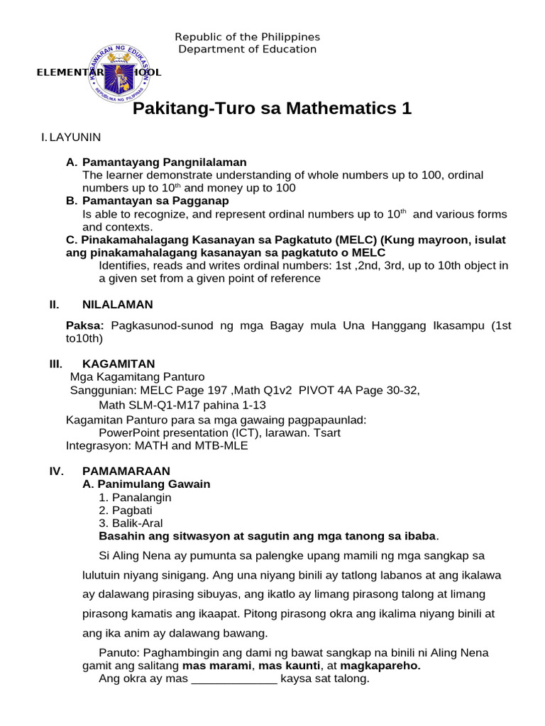 MATH CO1 Ordinals | PDF