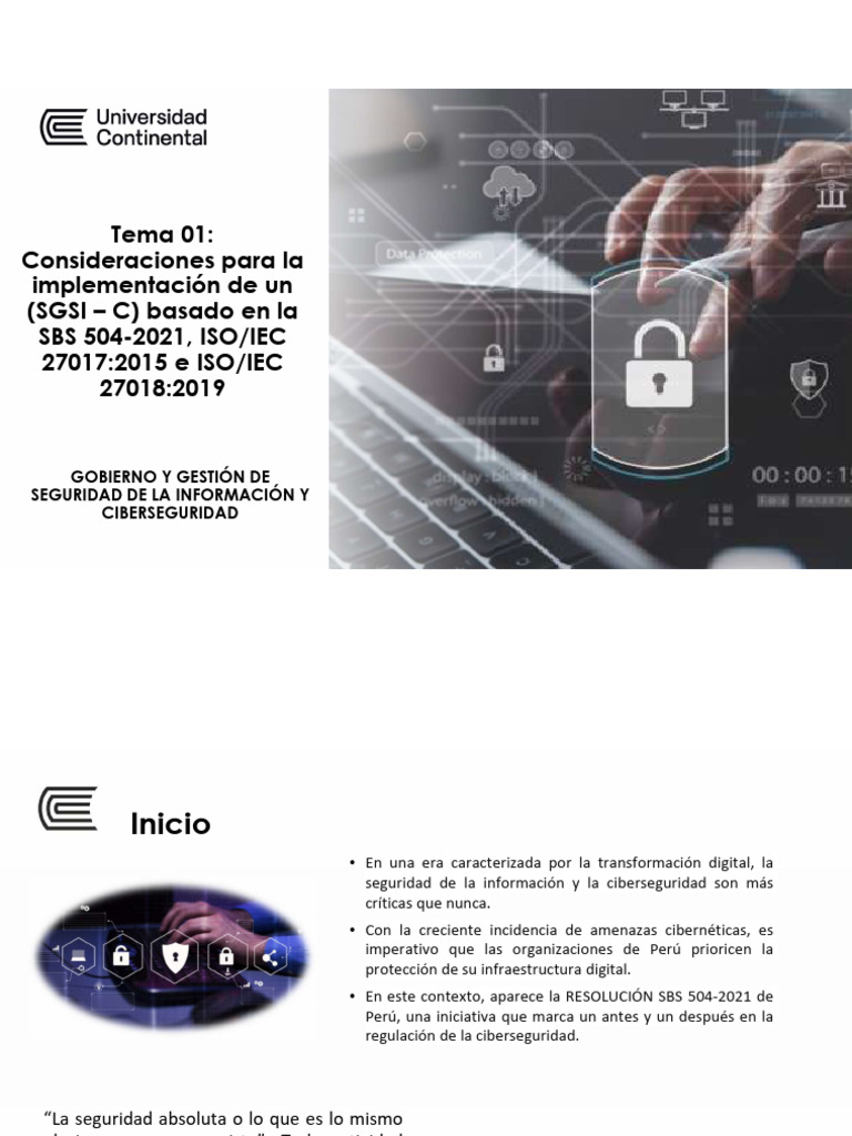 Unidad 3 SGSI-C - Tema 01 SGSI-C Con SBS ISO 27017 y 27018 Sincrono ...