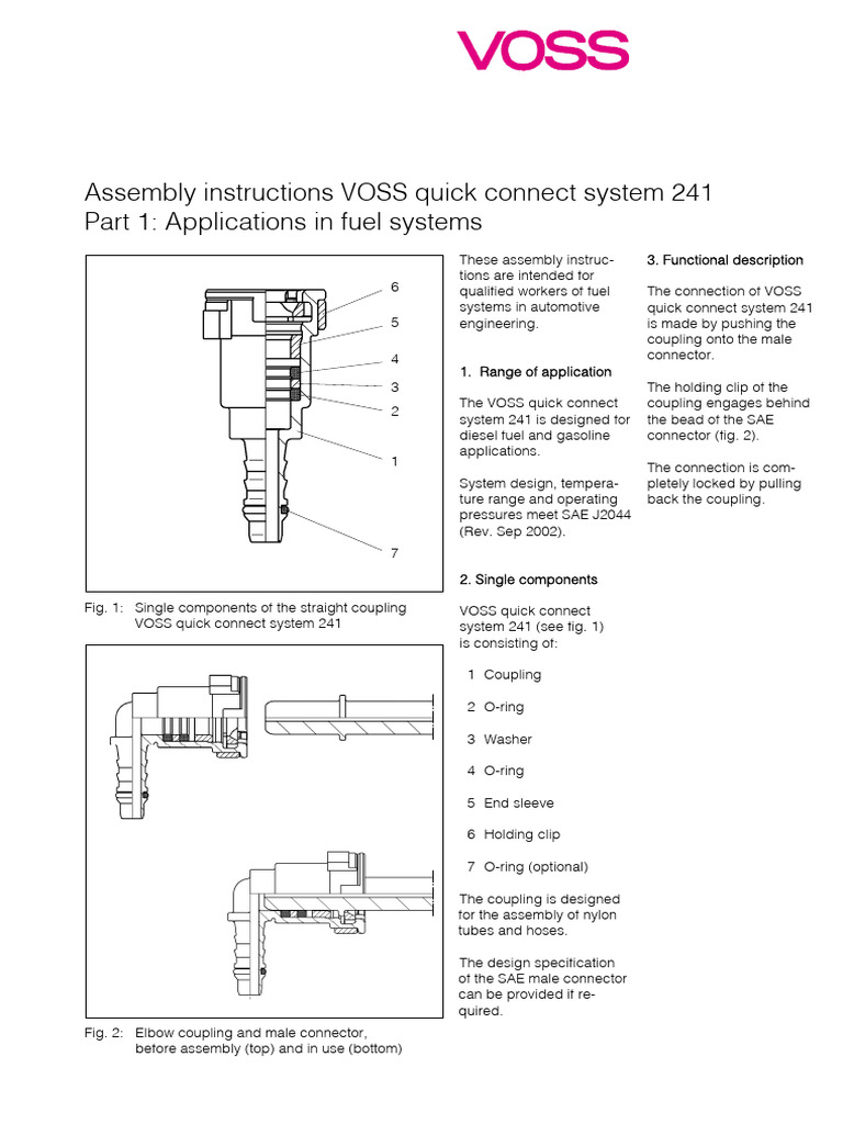 Assembly Instructions Quick Connect System 241 | PDF | Electrical ...