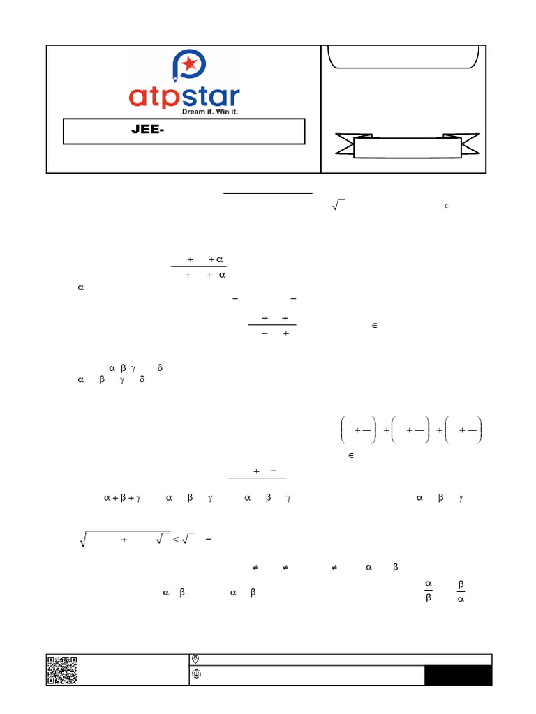 Algebra Question Bank | PDF | Matrix (Mathematics) | Mathematical Objects