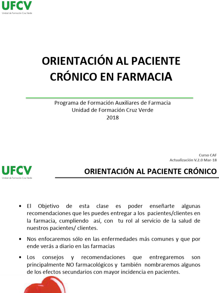 Orientación Al Paciente Crónico en Farmacia | PDF | Diabetes | Hipertensión