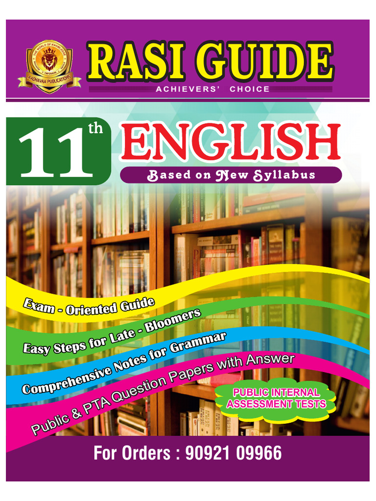Rasi 11th English Sample 2024 | PDF | Clause | English Language