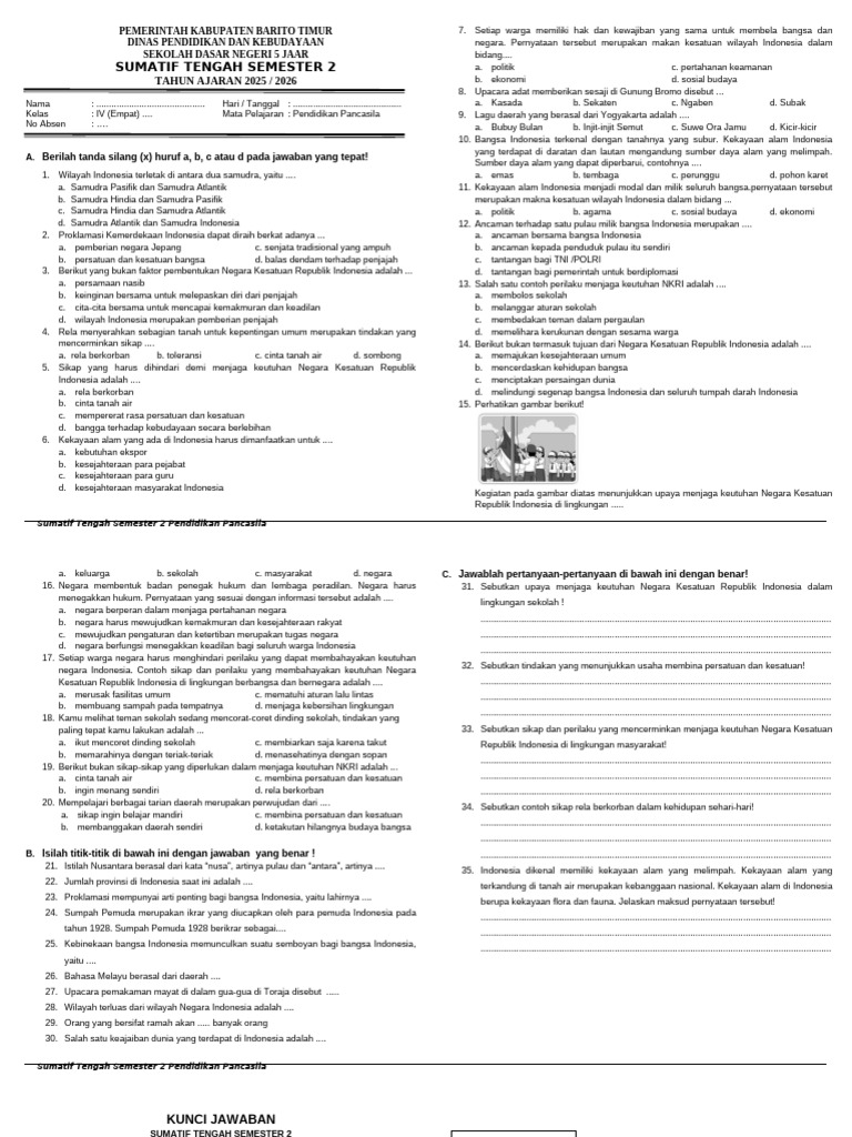 STS PPKN Sem 2 Kelas 4 | PDF