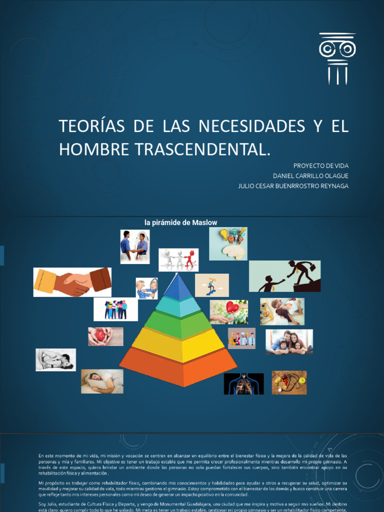 Teorías de Las Necesidades y El Hombre trascendental-BRJC | PDF ...