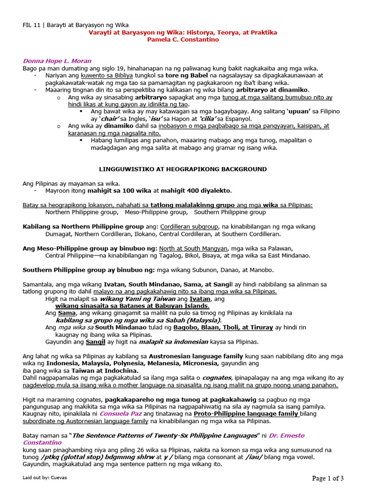 Varayti at Baryasyon NG Wika | PDF