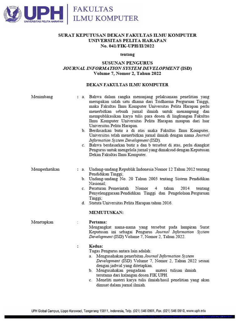 041-FIK-UPH-II-2022 SKD JURNAL ISD Vol 7 No 2 2022 | PDF