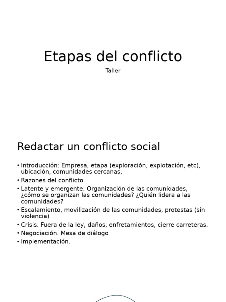 Etapas del conflicto (1) | PDF